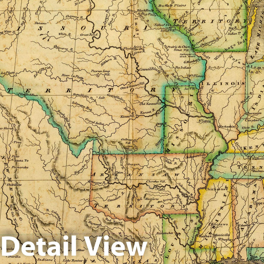 Historic Map : National Atlas - 1823 United States. - Vintage Wall Art ...