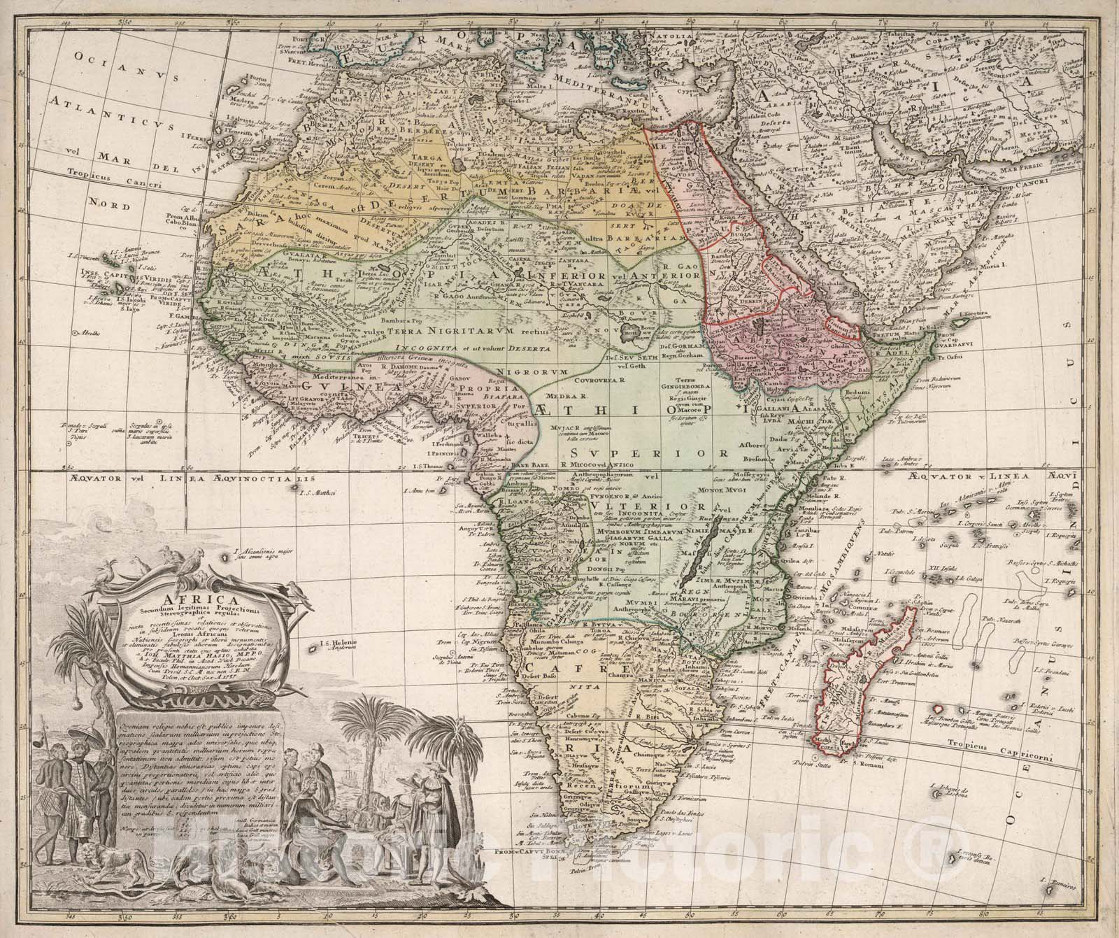 Historic Map : 1737 Africa. - Vintage Wall Art – Historic Pictoric