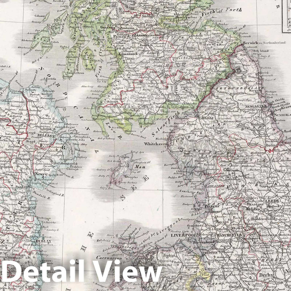 Historic Map : 1875 British Isles, Great Britain and Ireland. - Vintag ...