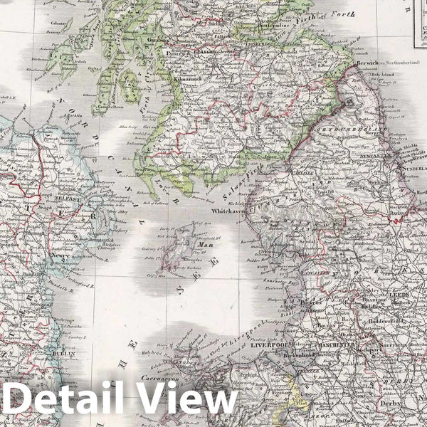 Historic Map : 1875 British Isles, Great Britain and Ireland. - Vintag ...