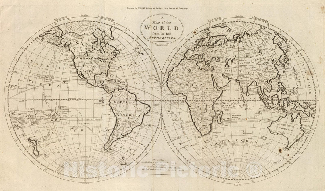 Historic Map : 1811 Map of the World. - Vintage Wall Art – Historic ...