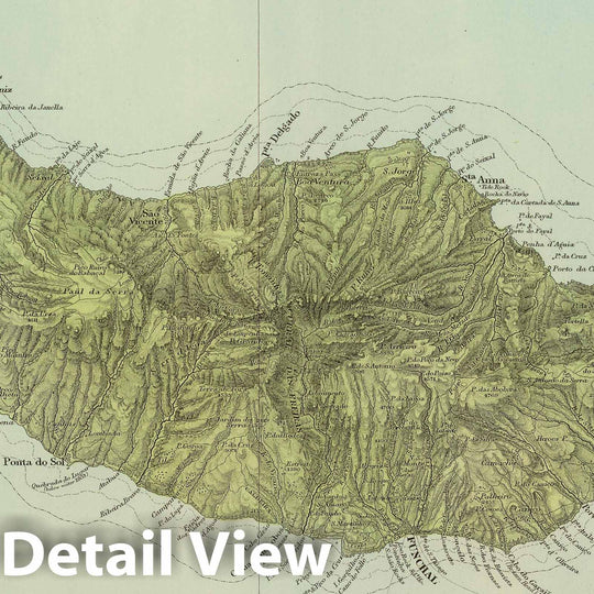 Historic Map : Madeira (Madeira Islands) 1901 Madeira. , Vintage Wall ...