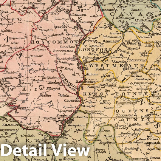 Historic Wall Map : 1808 Ireland. v2 - Vintage Wall Art – Historic Pictoric