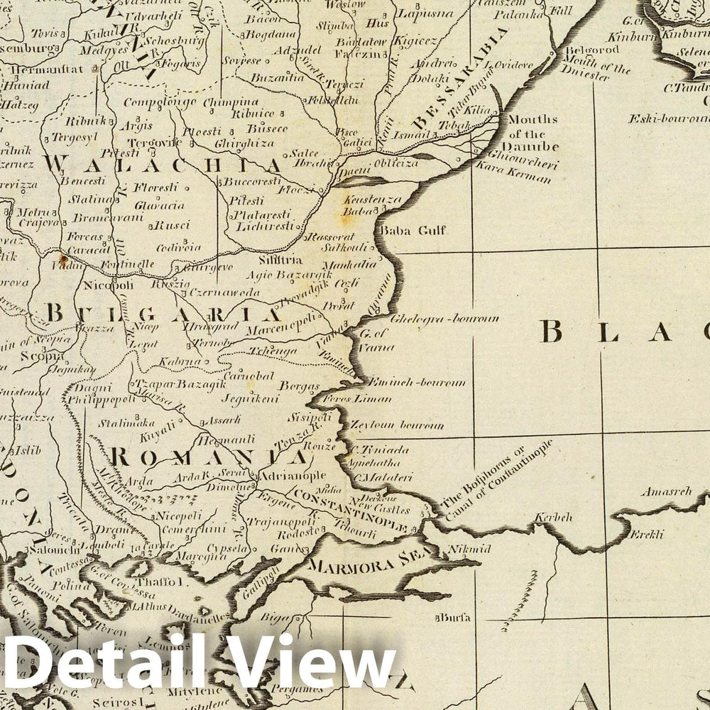 Historic Map : 1796 Turkey, in Europe and Hungary. - Vintage Wall Art ...