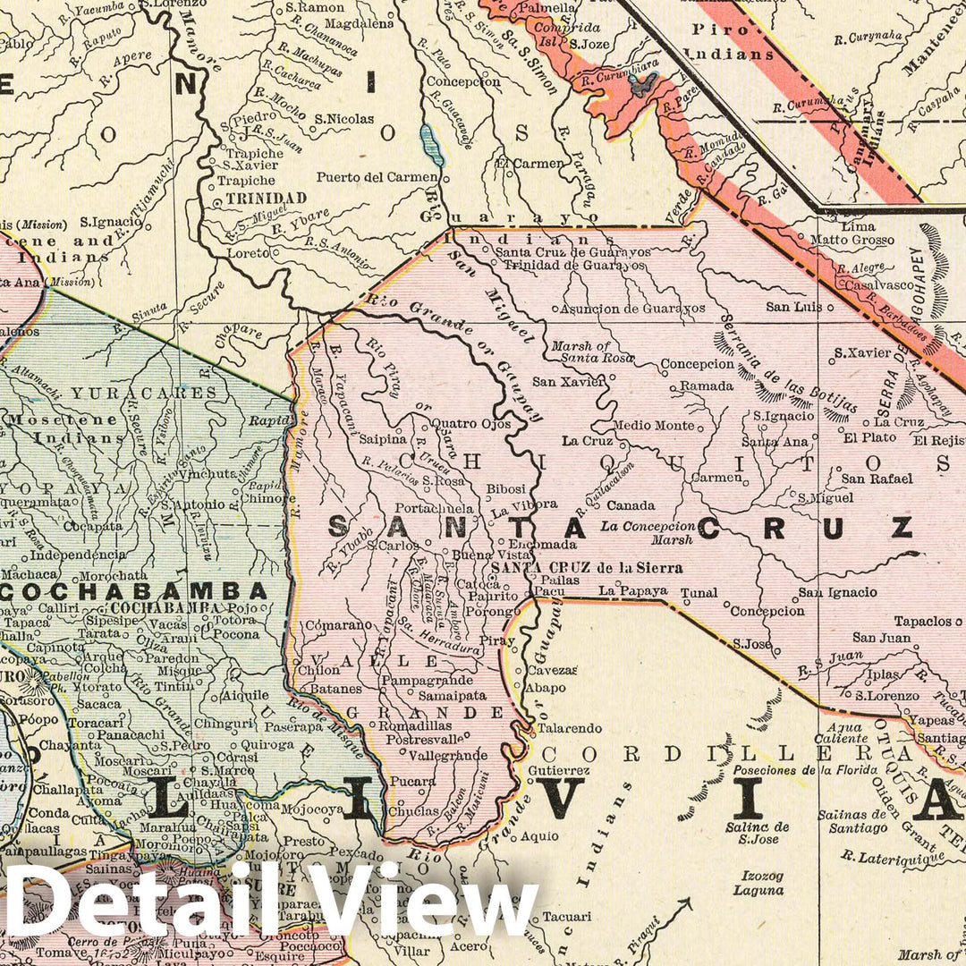 Historic Map - 1901 Map of Bolivia, Atlas - Vintage Wall Art – Historic ...