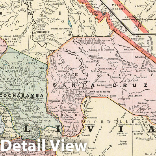 Historic Map - 1901 Map of Bolivia, Atlas - Vintage Wall Art – Historic ...