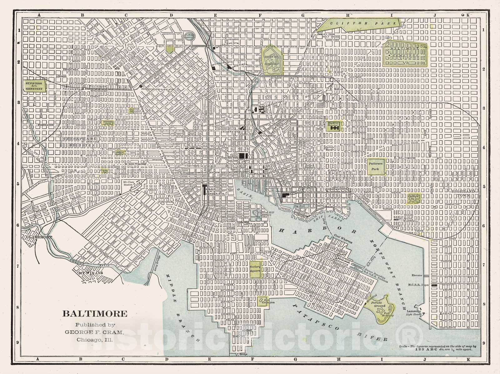 Historic Map - 1901 Baltimore - Vintage Wall Art – Historic Pictoric