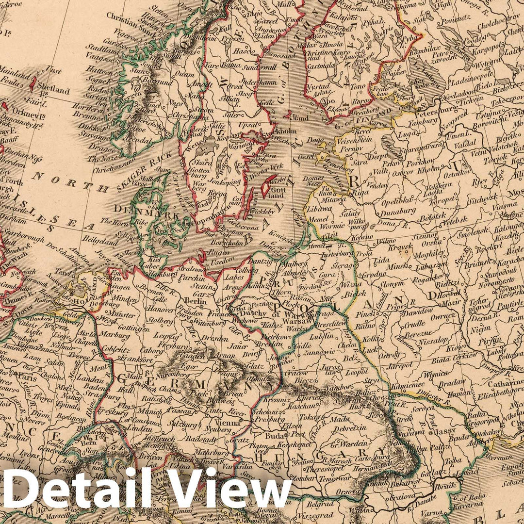 Historic Map : 1808 Europe. v2 - Vintage Wall Art – Historic Pictoric