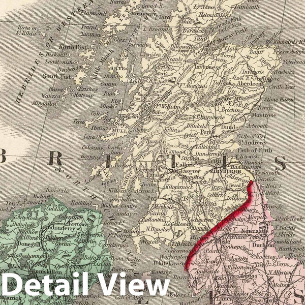 Historic Map : 1874 Great Britain and Ireland. - Vintage Wall Art ...