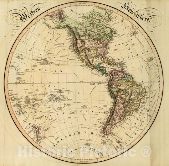 Historic Map : 1831 Western Hemisphere. - Vintage Wall Art – Historic ...