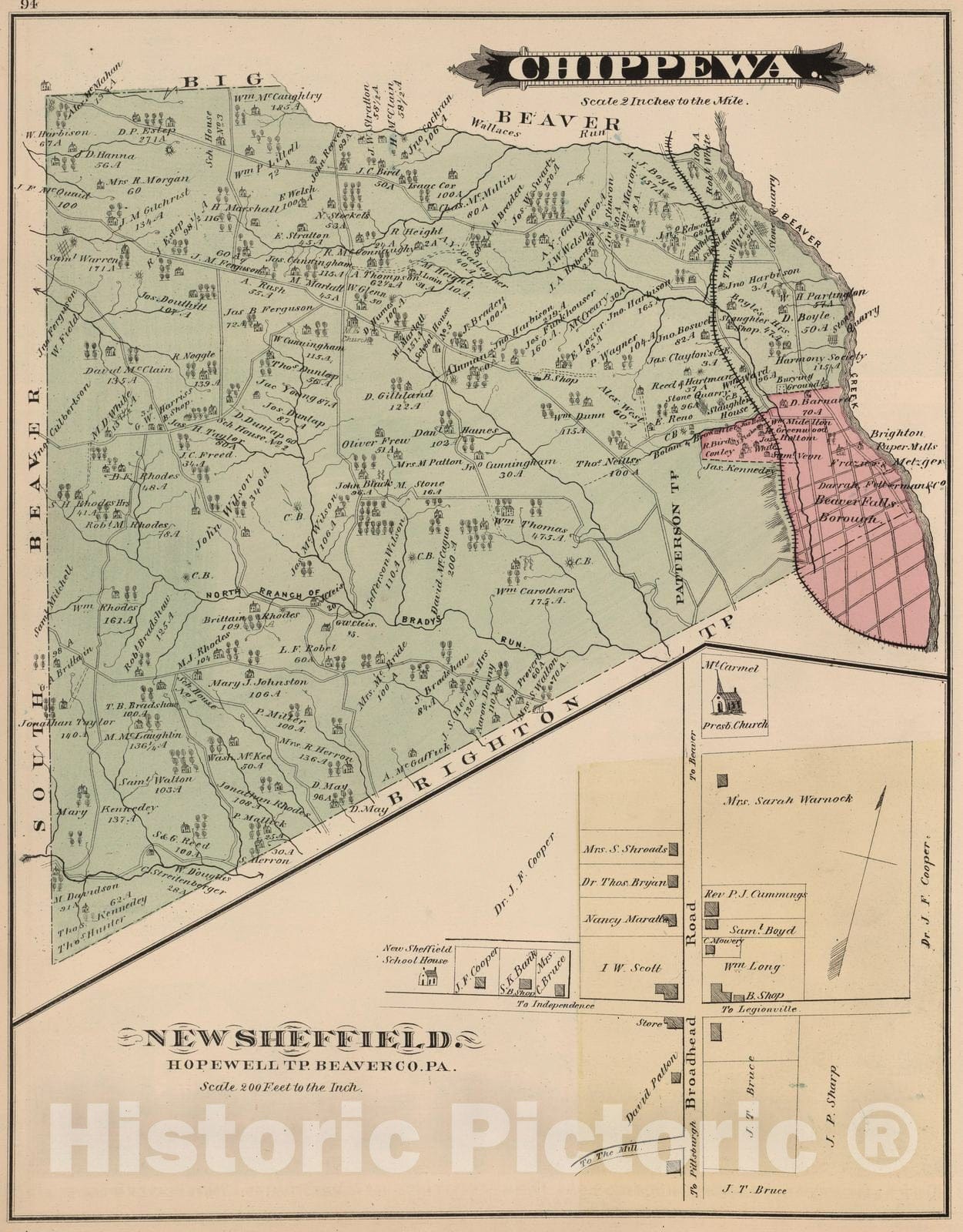 Beaver County Pa Township Map