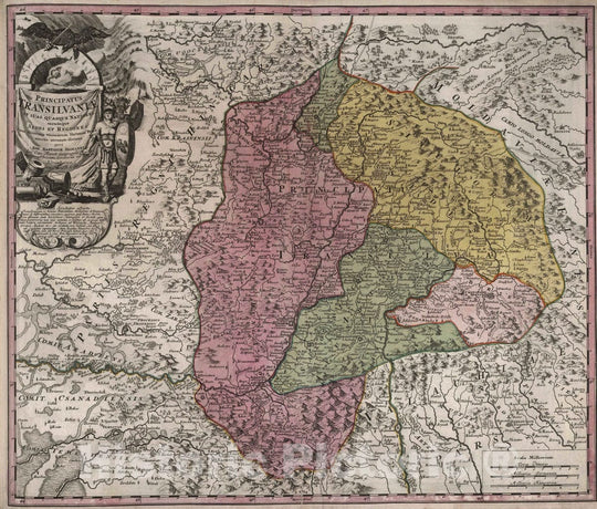 Historic Map : Romania, Transylvania (Romania) 1788 Principatus Transi ...