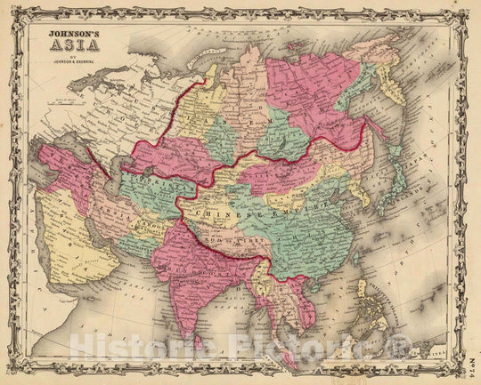 Historic Map : 1860 Asia. - Vintage Wall Art – Historic Pictoric