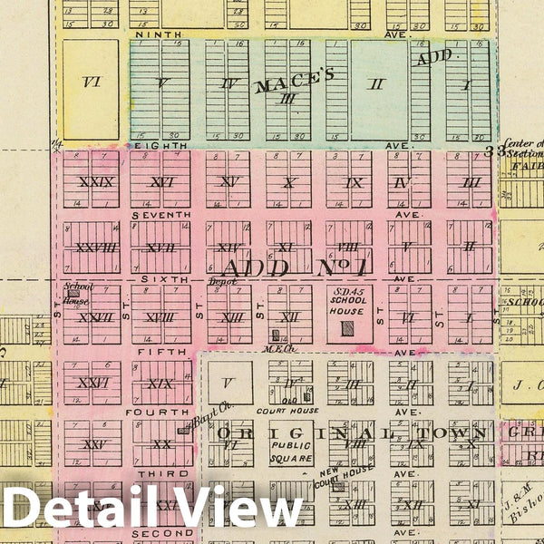 Historic Map : 1887 St. John, Kansas. - Vintage Wall Art - Historic ...