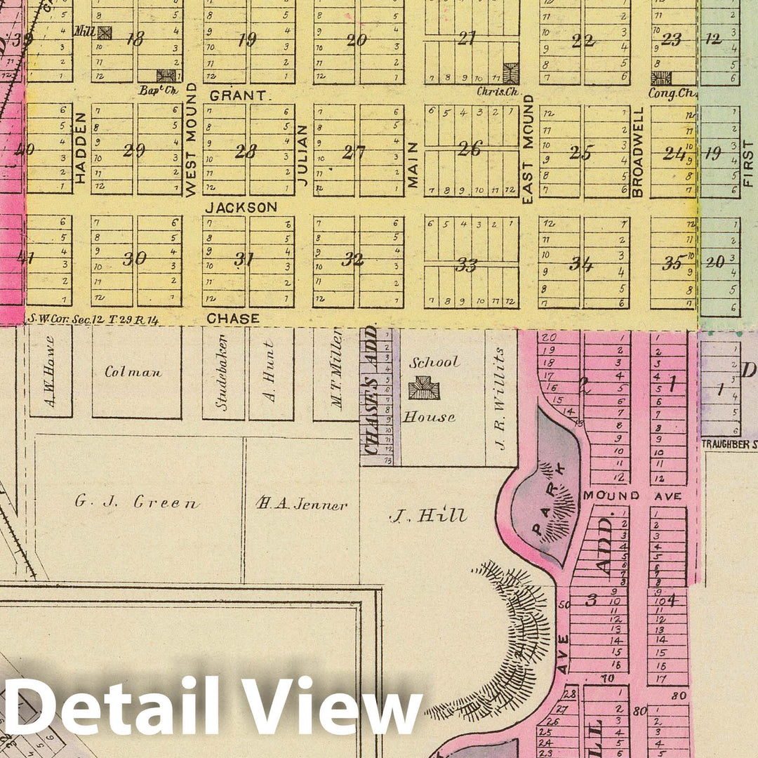 Historic Map : 1887 Fredonia, Benedict, Buffalo, Kansas. - Vintage Wal ...