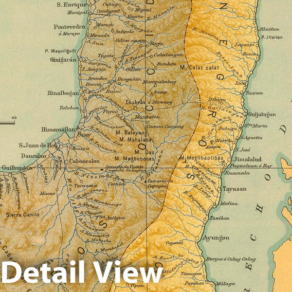 Historic Map : Philippines, 1899 No. 21. Negros. , Vintage Wall Art ...