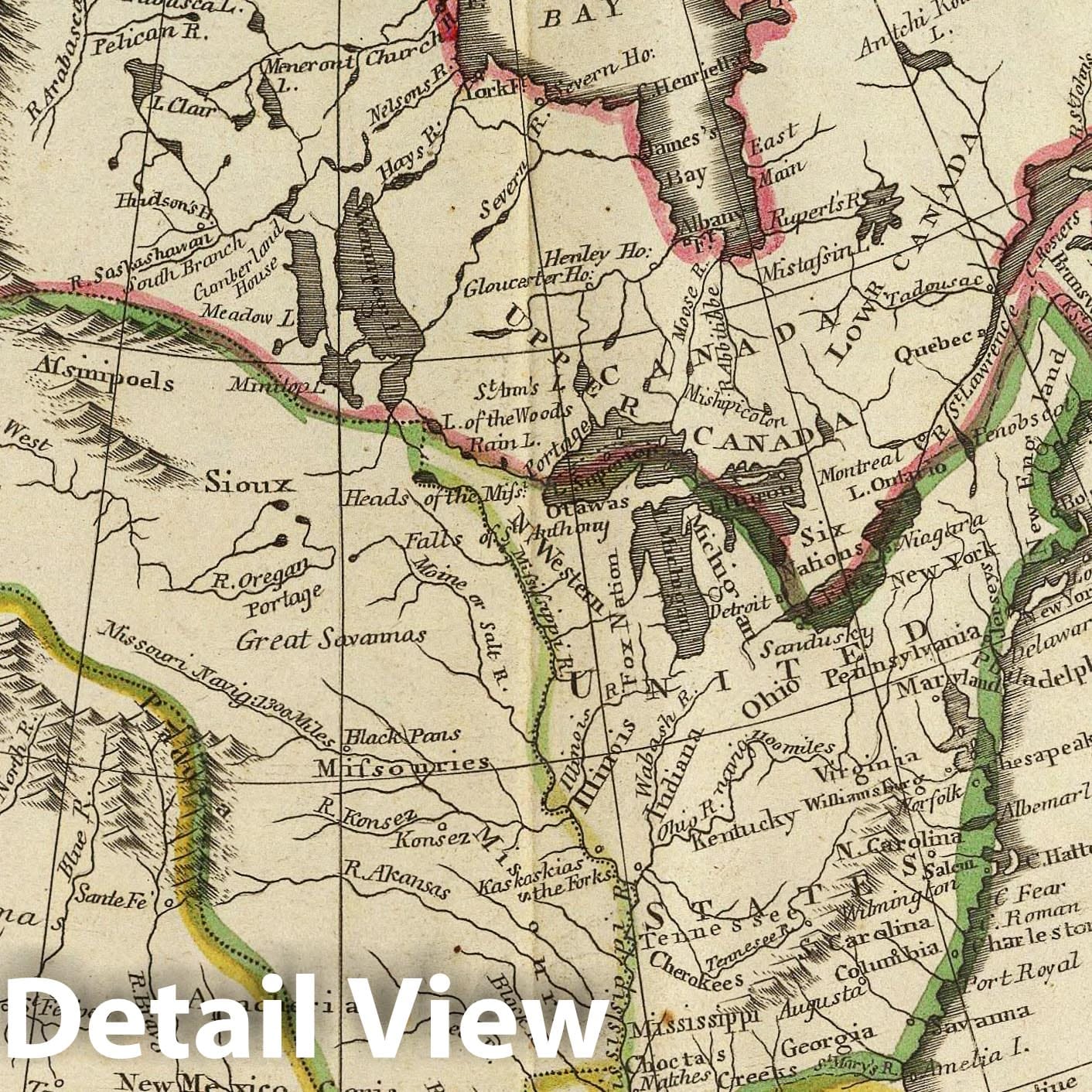 Historic Map - 1814 Map of North America. - Vintage Wall Art - Historic ...