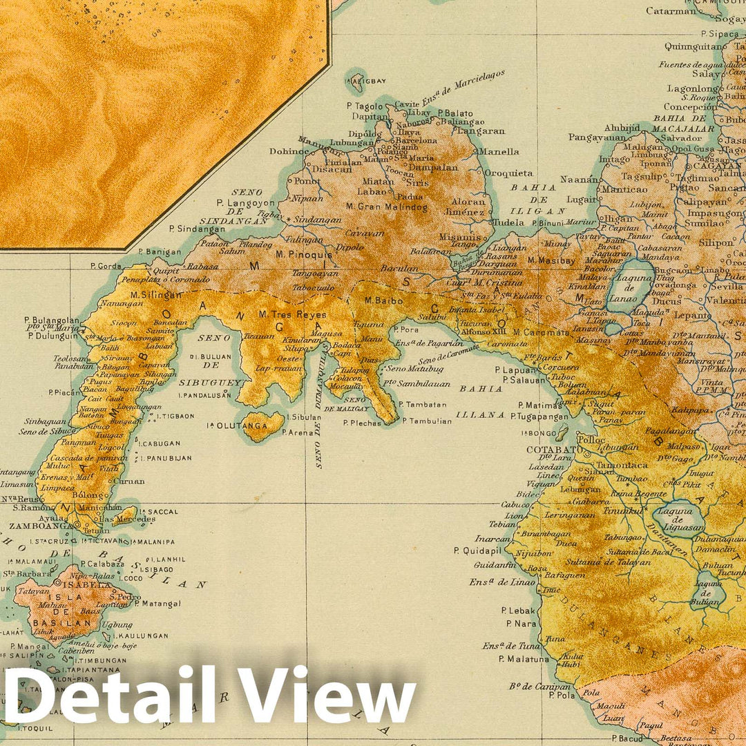 Historic Map : National Atlas - 1899 No. 26. Mindanao Jolo. - Vintage – Historic Pictoric