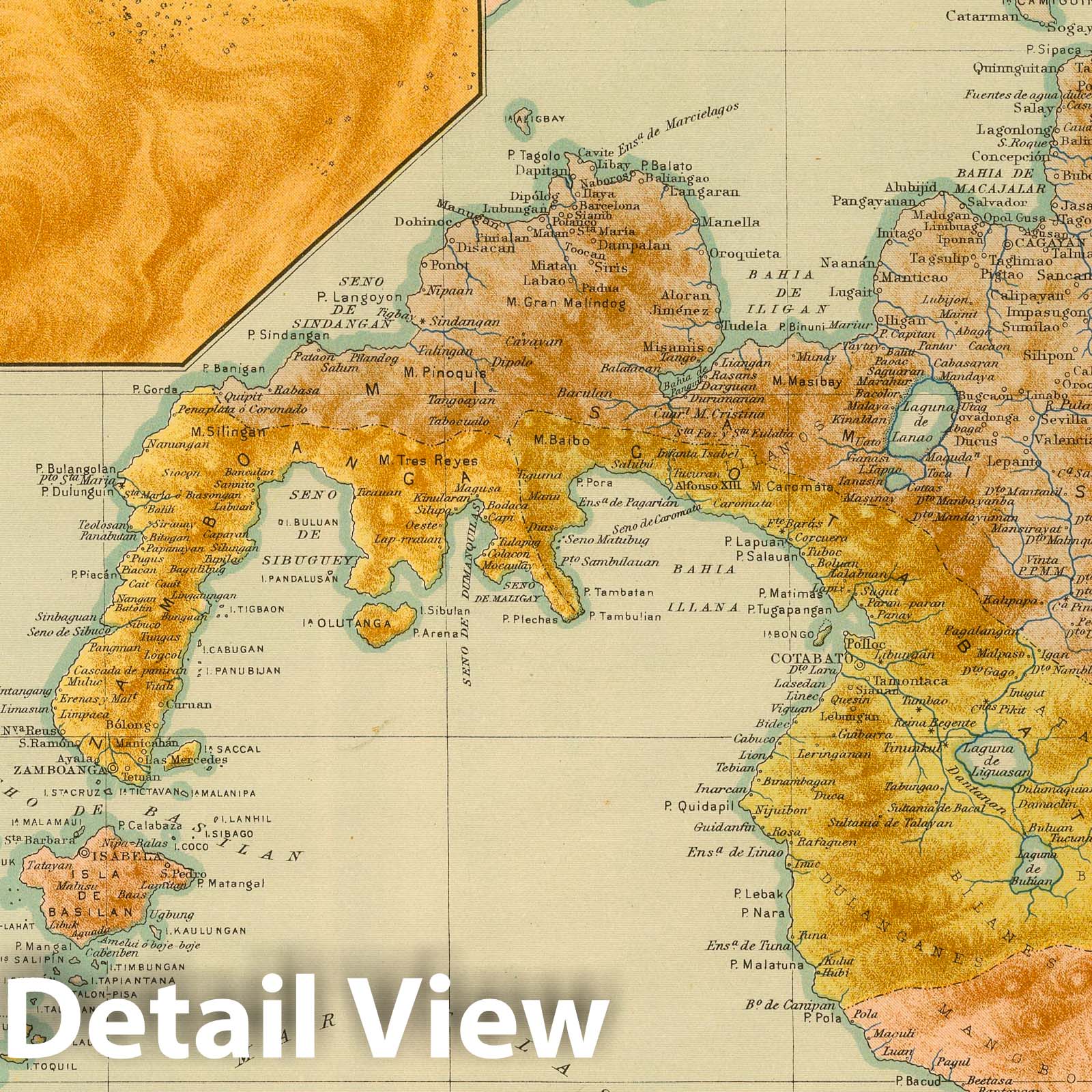 Historic Map : National Atlas - 1899 No. 26. Mindanao Jolo. - Vintage ...