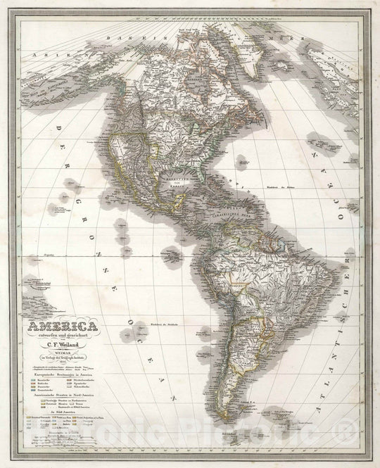 Historic Map : 1841 America. - Vintage Wall Art – Historic Pictoric