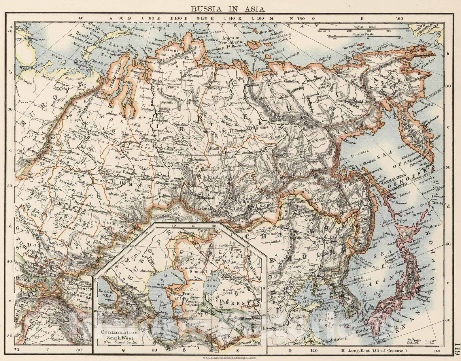 Historic Map : 1906 Russia in Asia. - Vintage Wall Art – Historic Pictoric