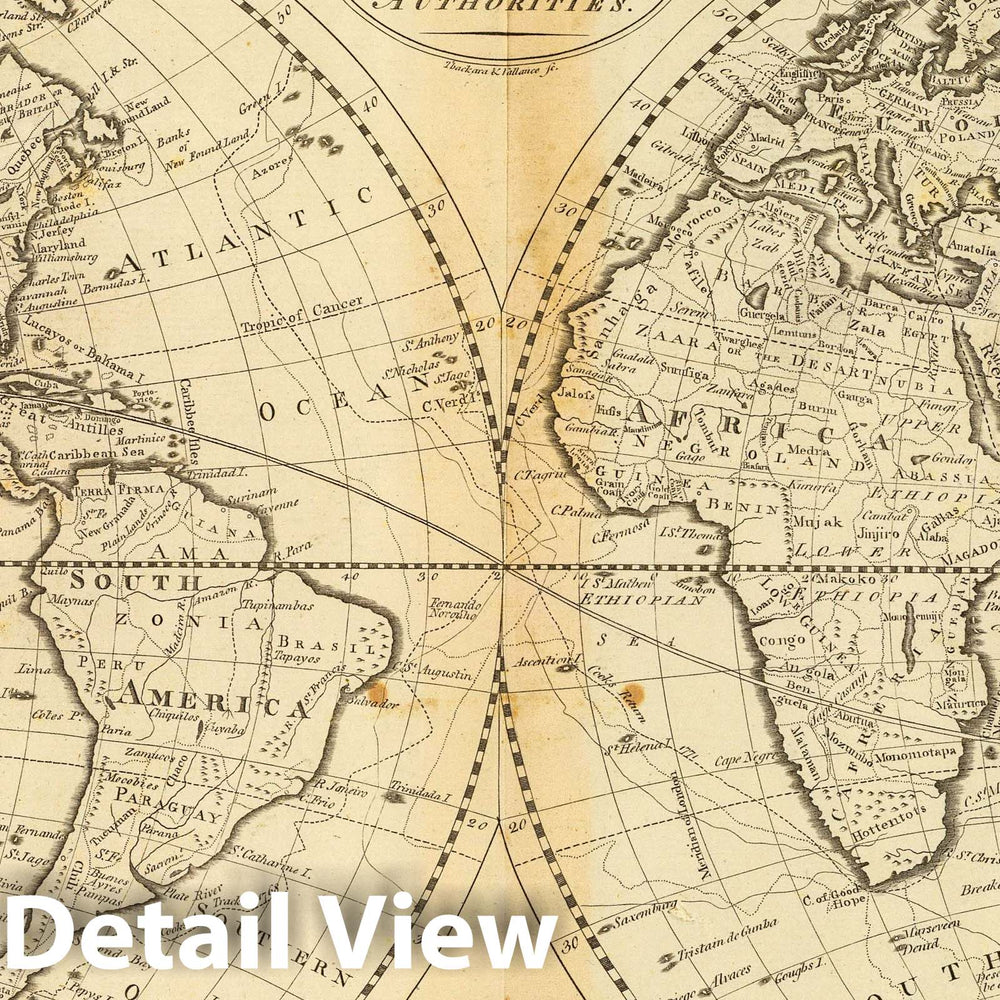 Historic Map : 1796 Historic Wall Map of the World from the best Autho ...