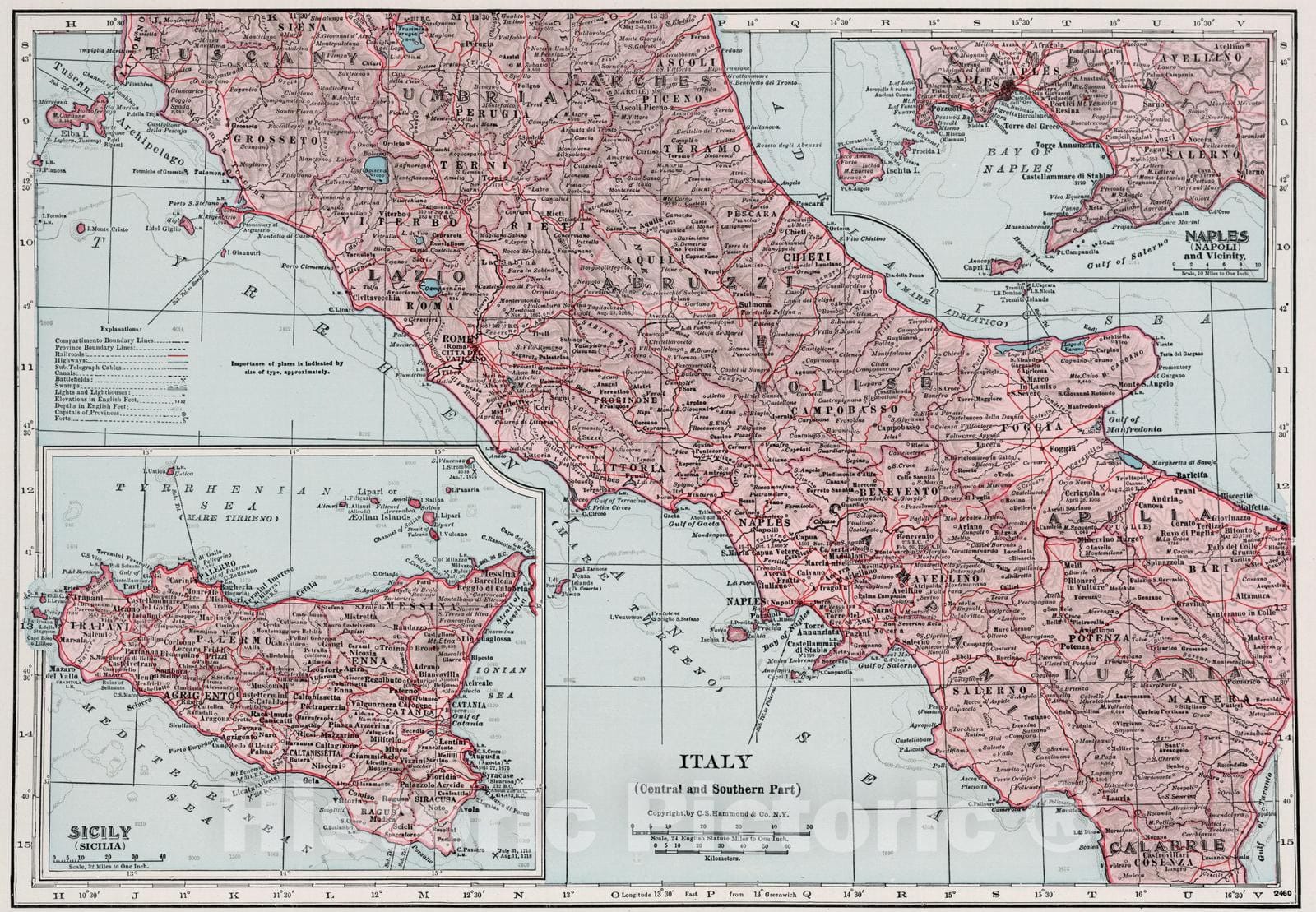 Historic Map : 1948 Italy. v2 - Vintage Wall Art – Historic Pictoric