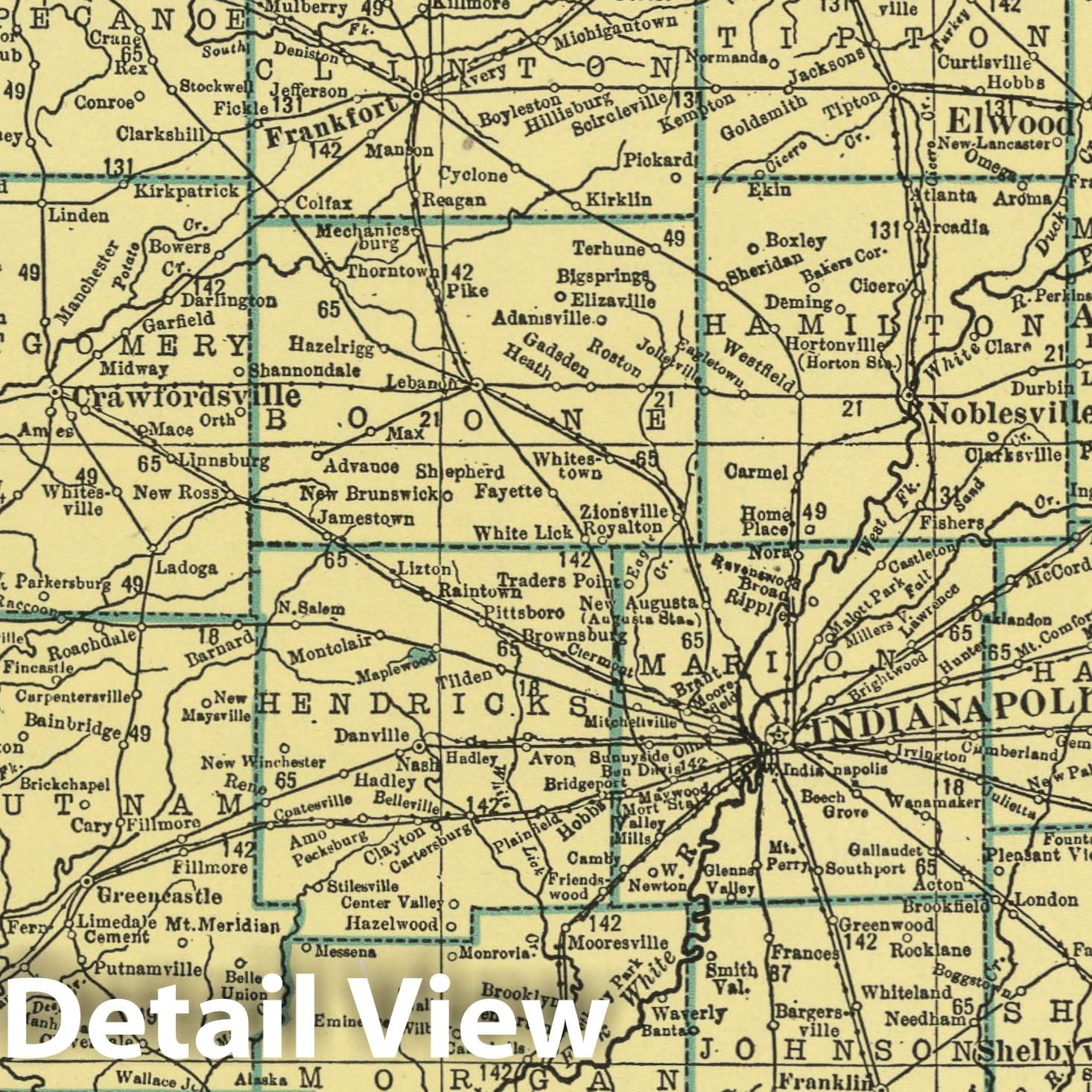 Historic Map - 1948 Indiana. - Vintage Wall Art – Historic Pictoric