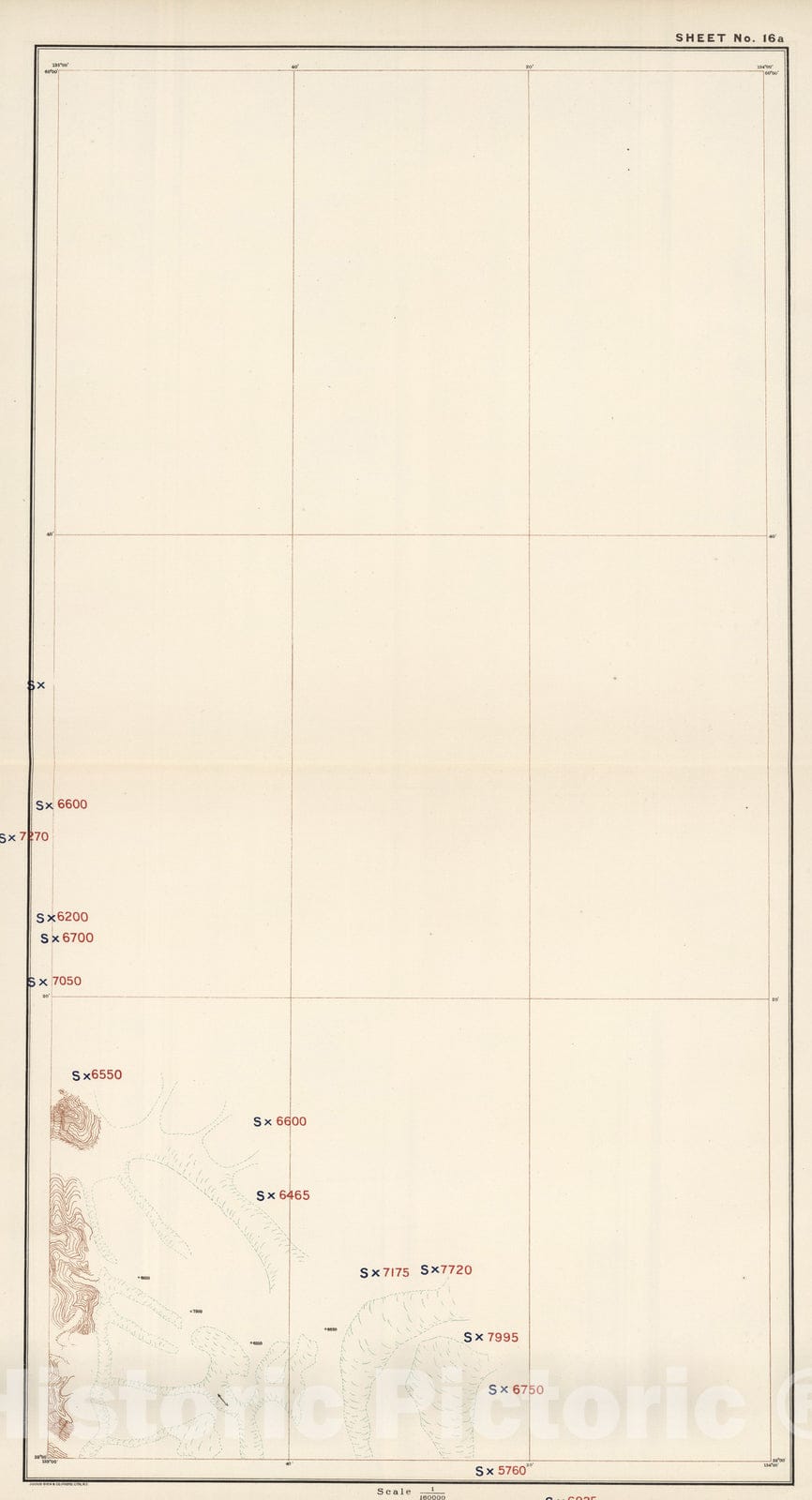 Historic Map : 1904 Sheet No. 16a. (Meade Glacier). - Vintage Wall Art ...