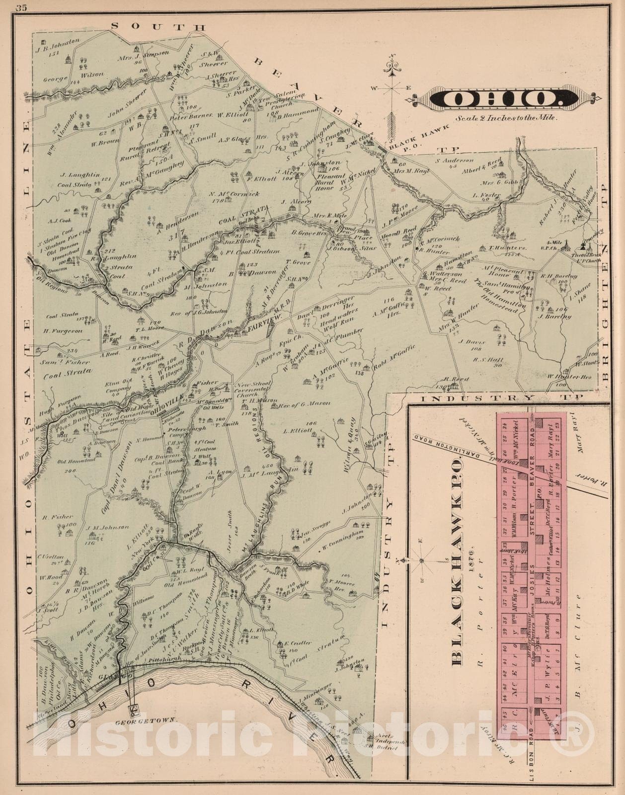 Beaver County Maps With Townships