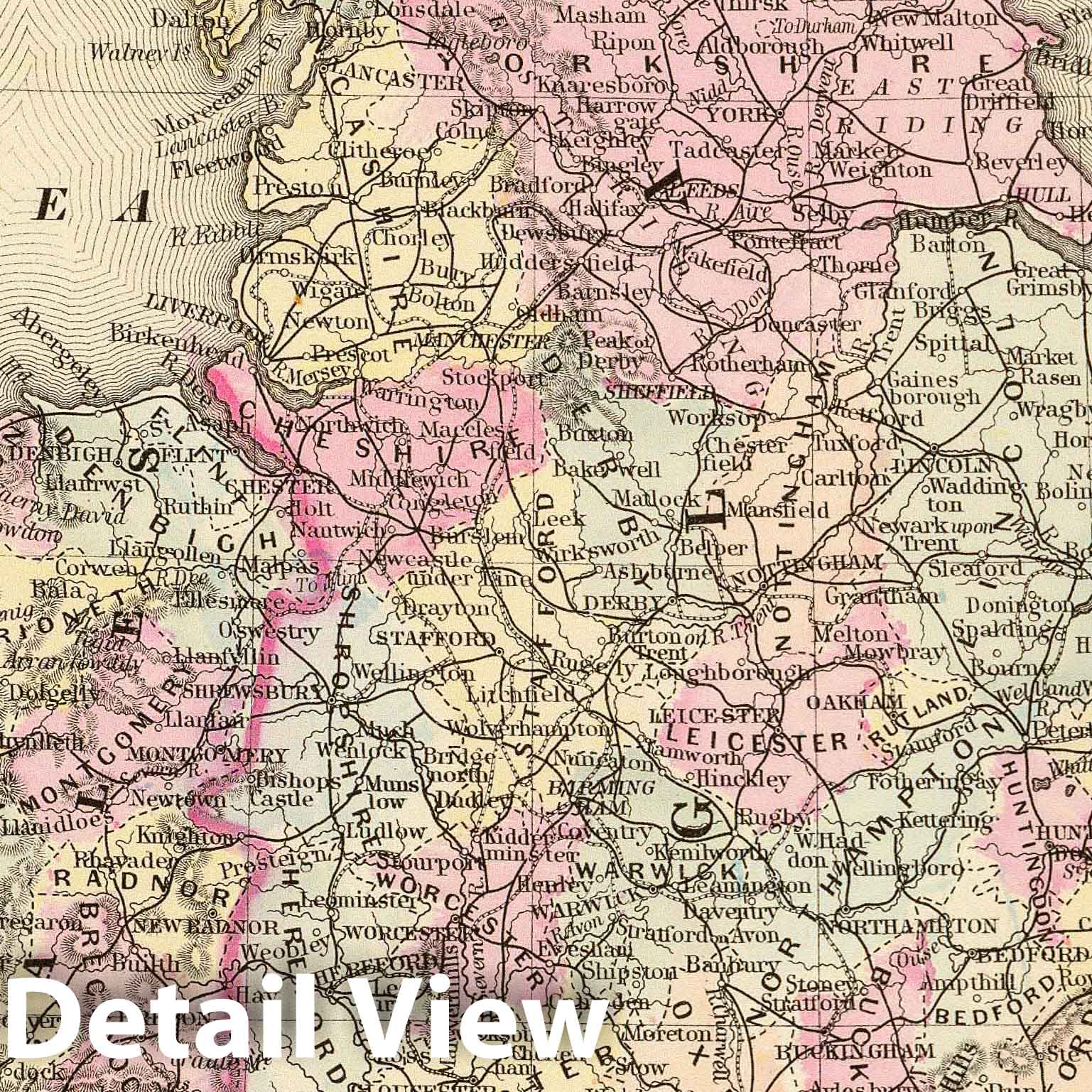 Historic Wall Map : 1880 England, Wales. - Vintage Wall Art - Historic ...