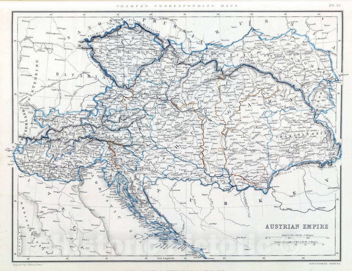 Austrian Empire Map 1848