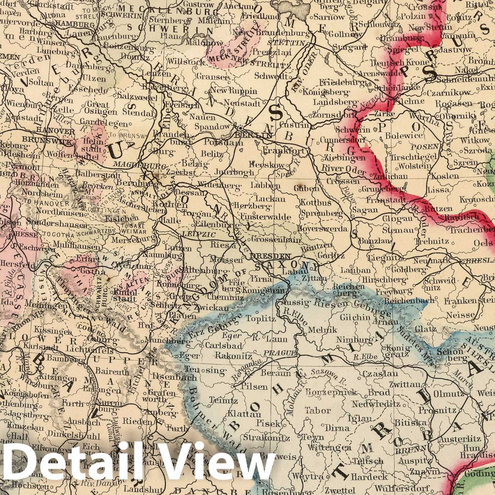 Historic Map : 1865 Prussia, and the German States - Vintage Wall Art ...