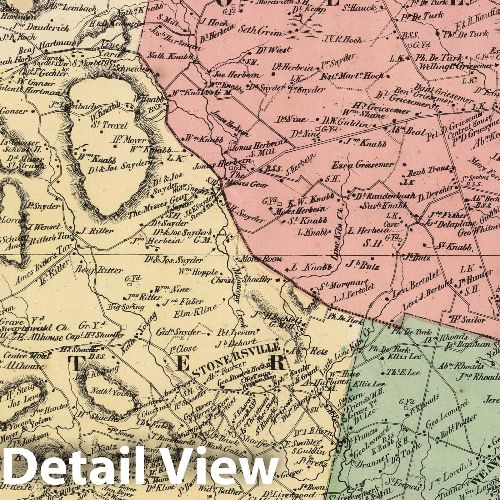 Historic Map : 1862 Oley, Exeter, and Amity Townships, Berks County, P ...