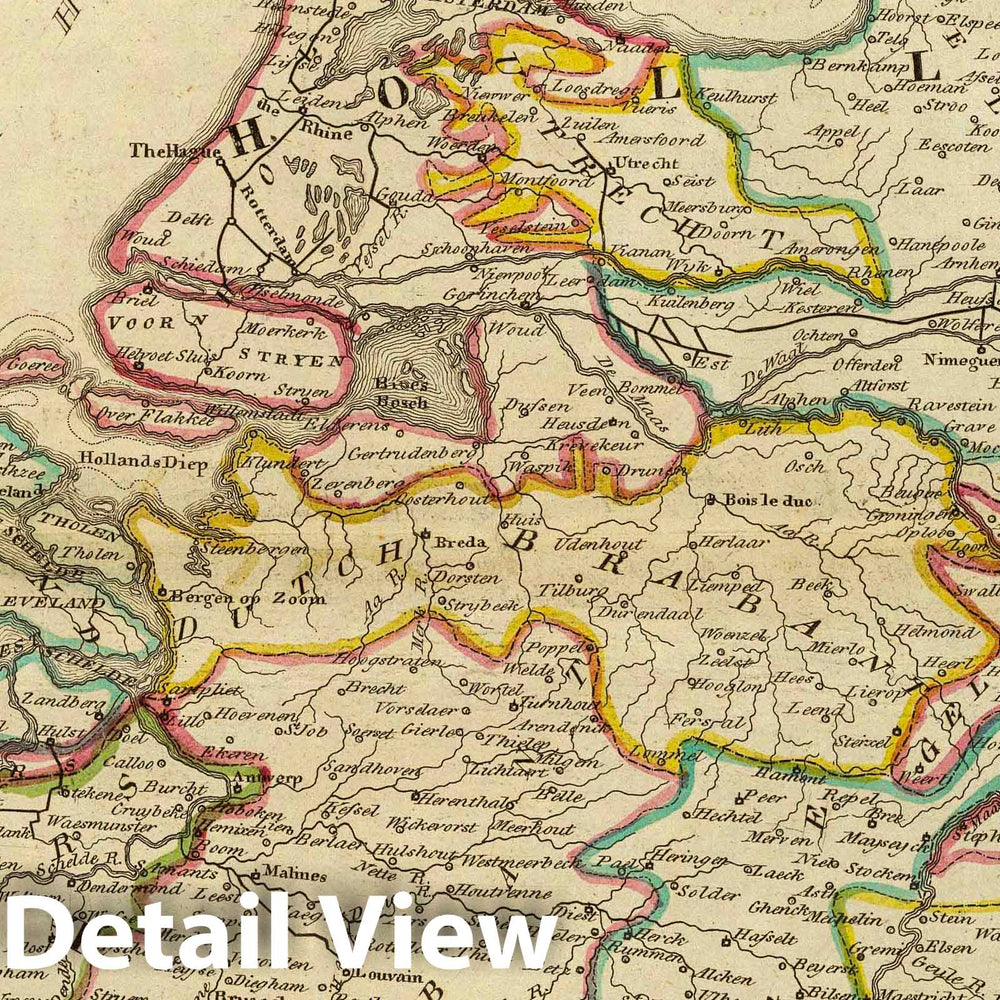 Historic Map : 1814 Holland and the seven United Provinces, and the Ne ...