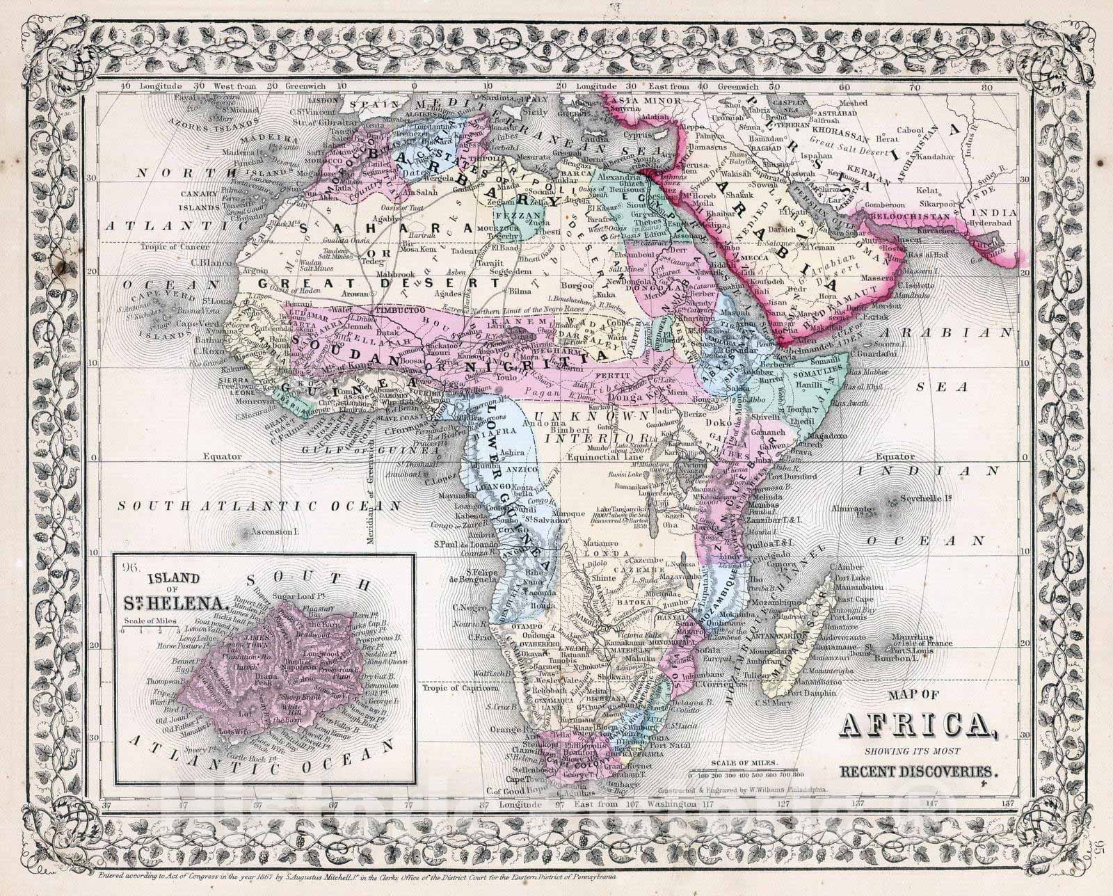 1870 map of africa