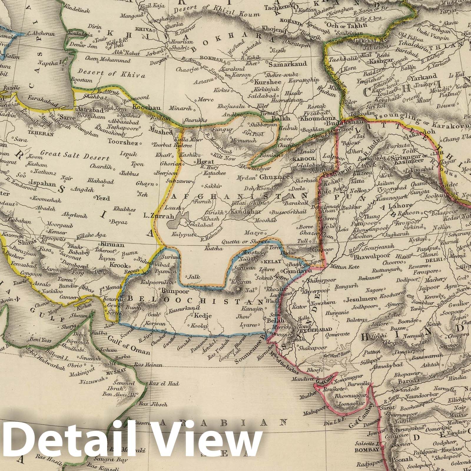 Historic Map : 1848 South Western Asia. - Vintage Wall Art – Historic ...