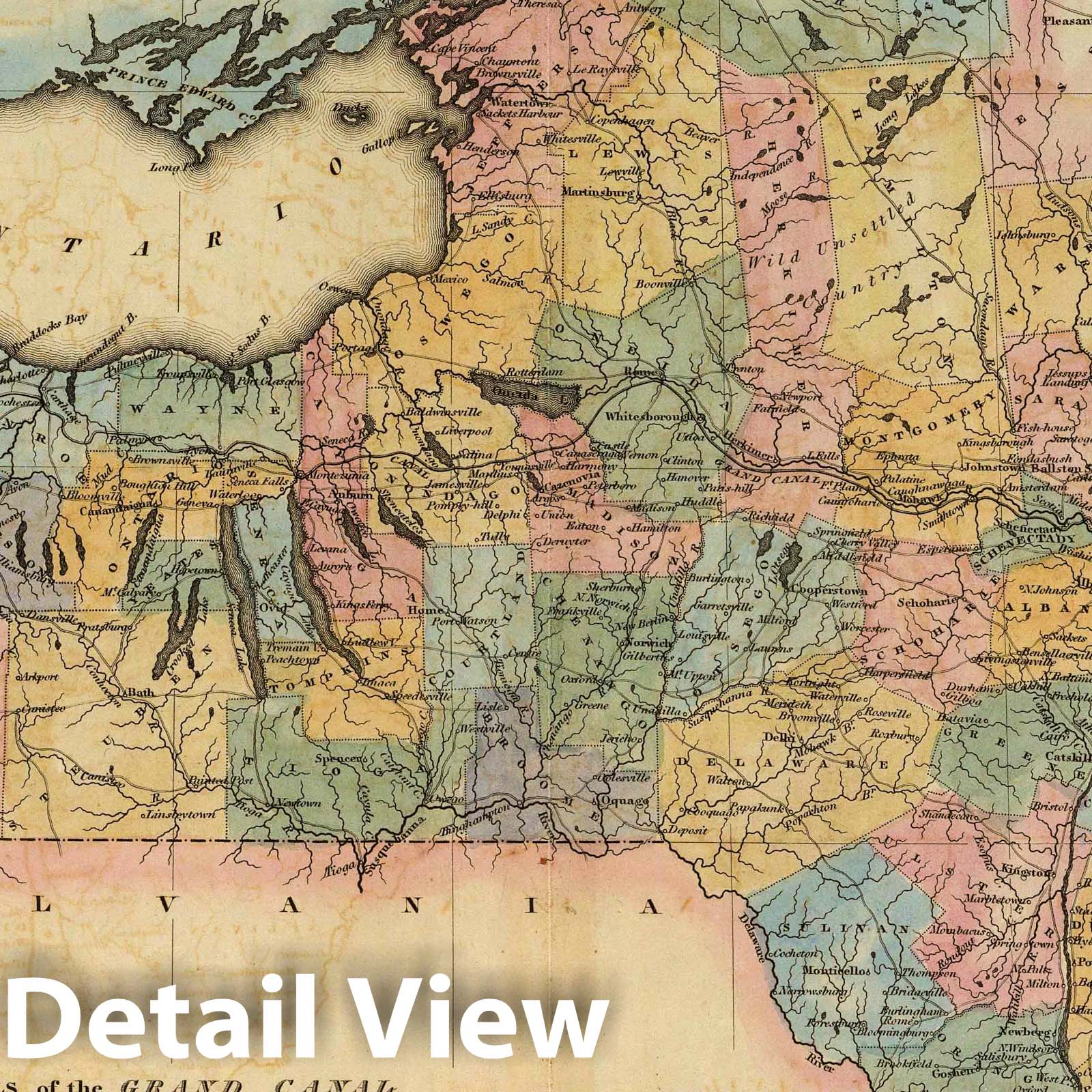 Historic Map : 1823 New York. v1 - Vintage Wall Art – Historic Pictoric