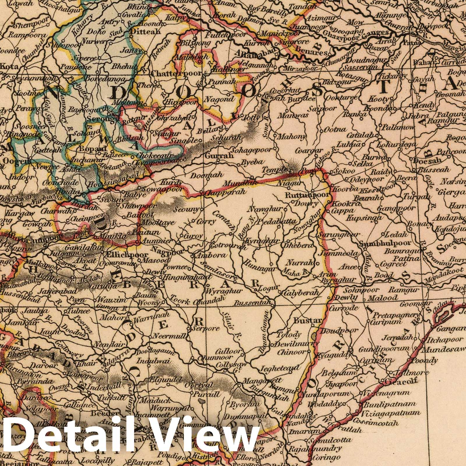 Historic Map : 1825 India - Vintage Wall Art – Historic Pictoric