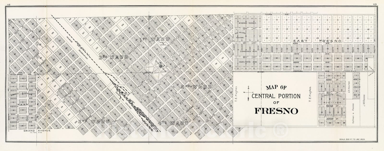 Historic Map : 1891 C. Fresno. - Vintage Wall Art – Historic Pictoric
