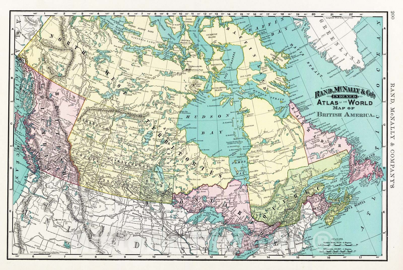 Historic Map : 1897 British America. - Vintage Wall Art – Historic Pictoric