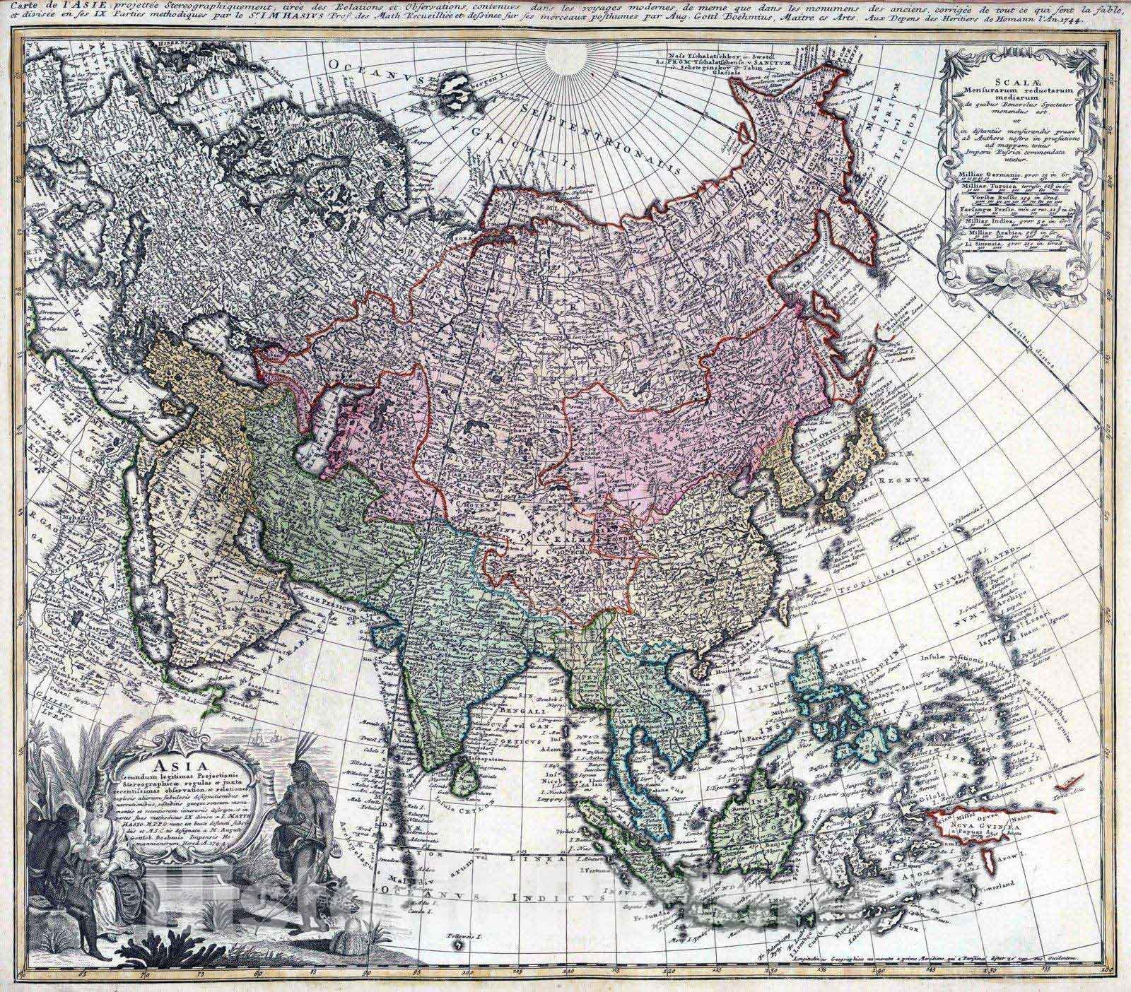Historic Map : 1744 Asia : Vintage Wall Art – Historic Pictoric