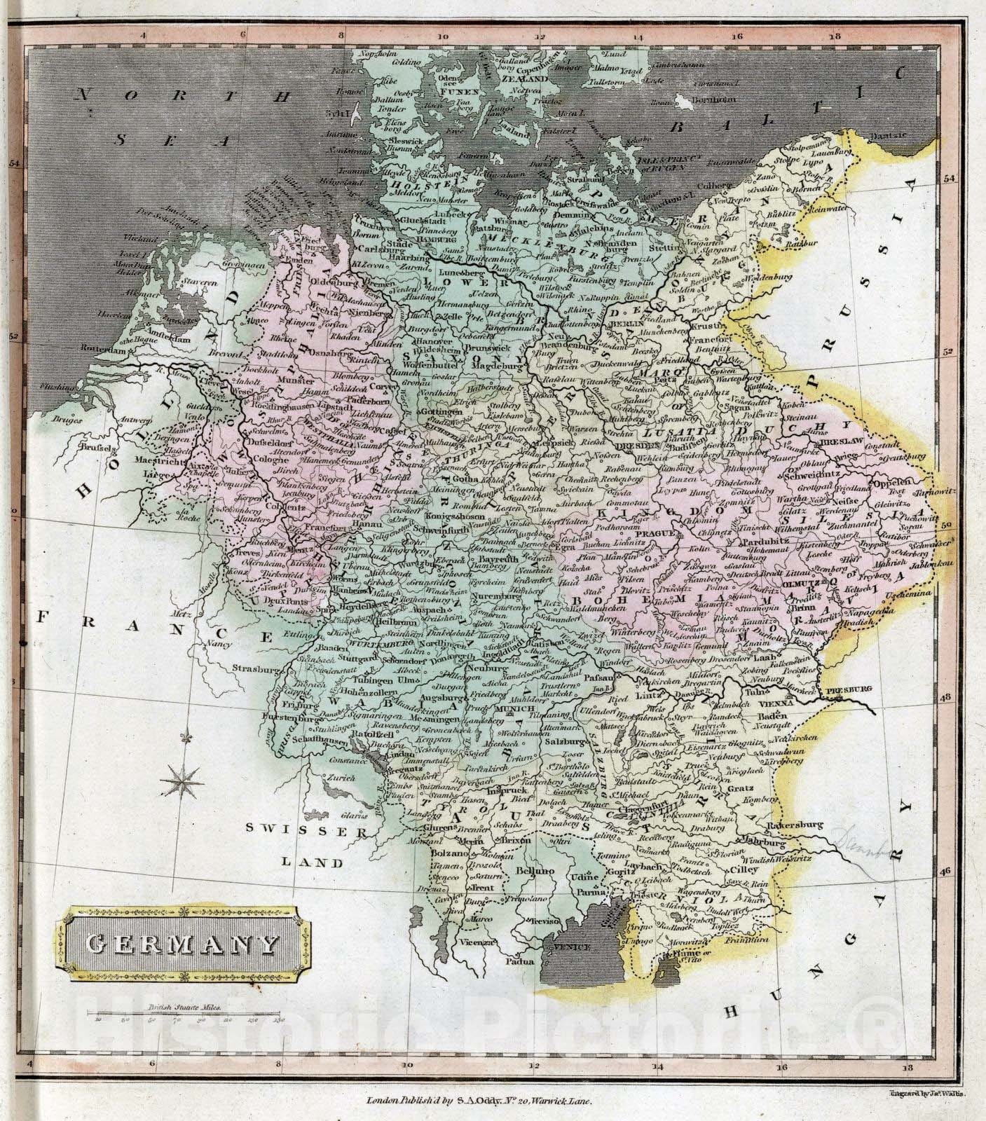 Historic Map : 1811 Germany. v1 - Vintage Wall Art – Historic Pictoric
