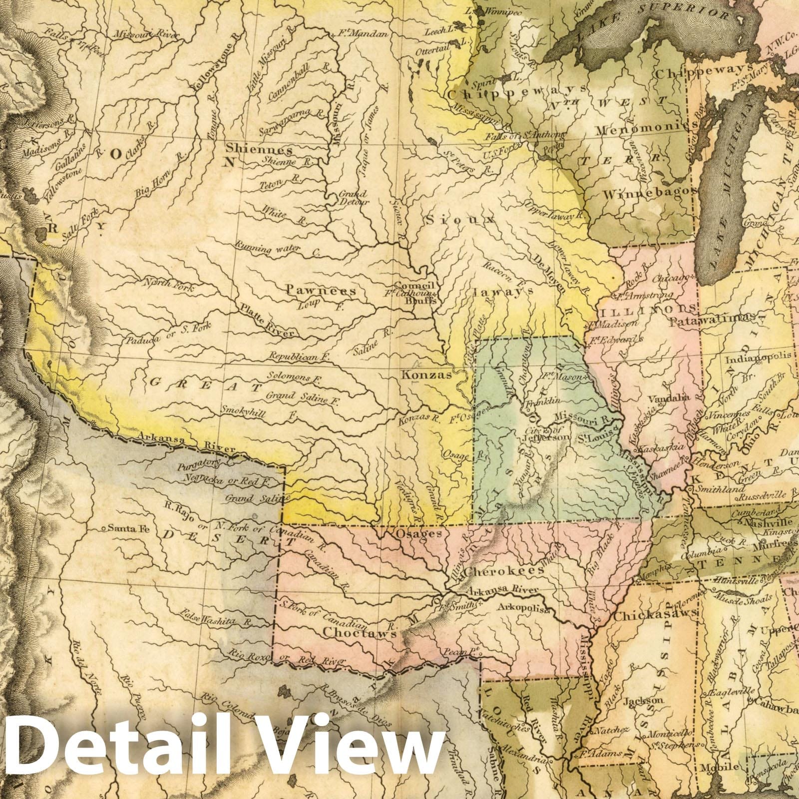 Historic Map : 1822 United States. - Vintage Wall Art - Historic Pictoric