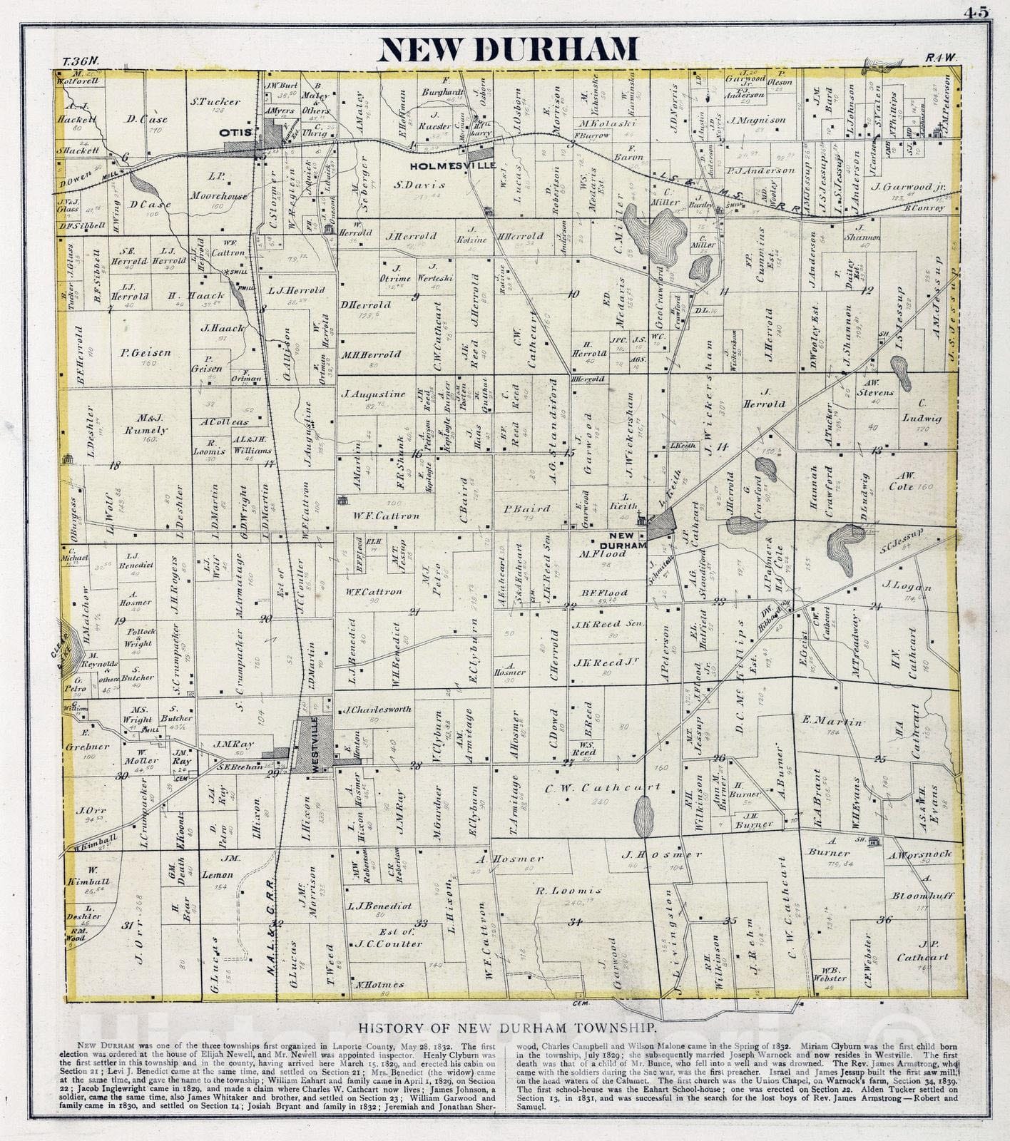 Indiana County Map With Townships Indiana County Maps Stock