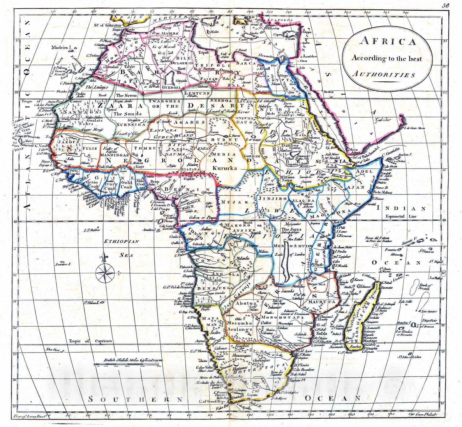 Historic Wall Map : 1814 Africa. v1 - Vintage Wall Art – Historic Pictoric
