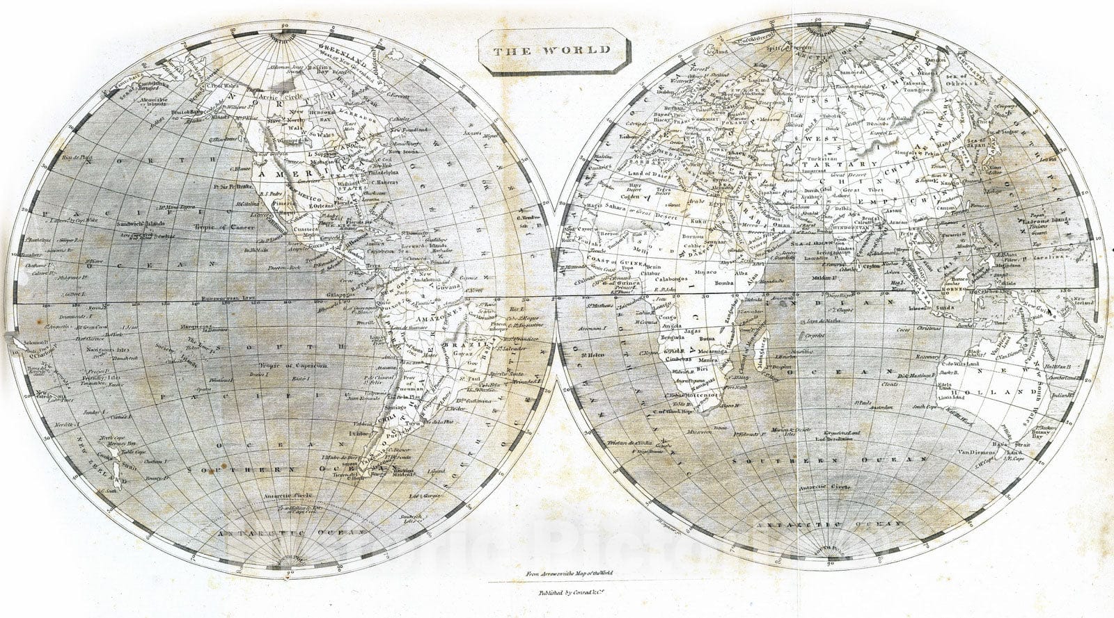 Historic Map : 1804 The world. - Vintage Wall Art – Historic Pictoric