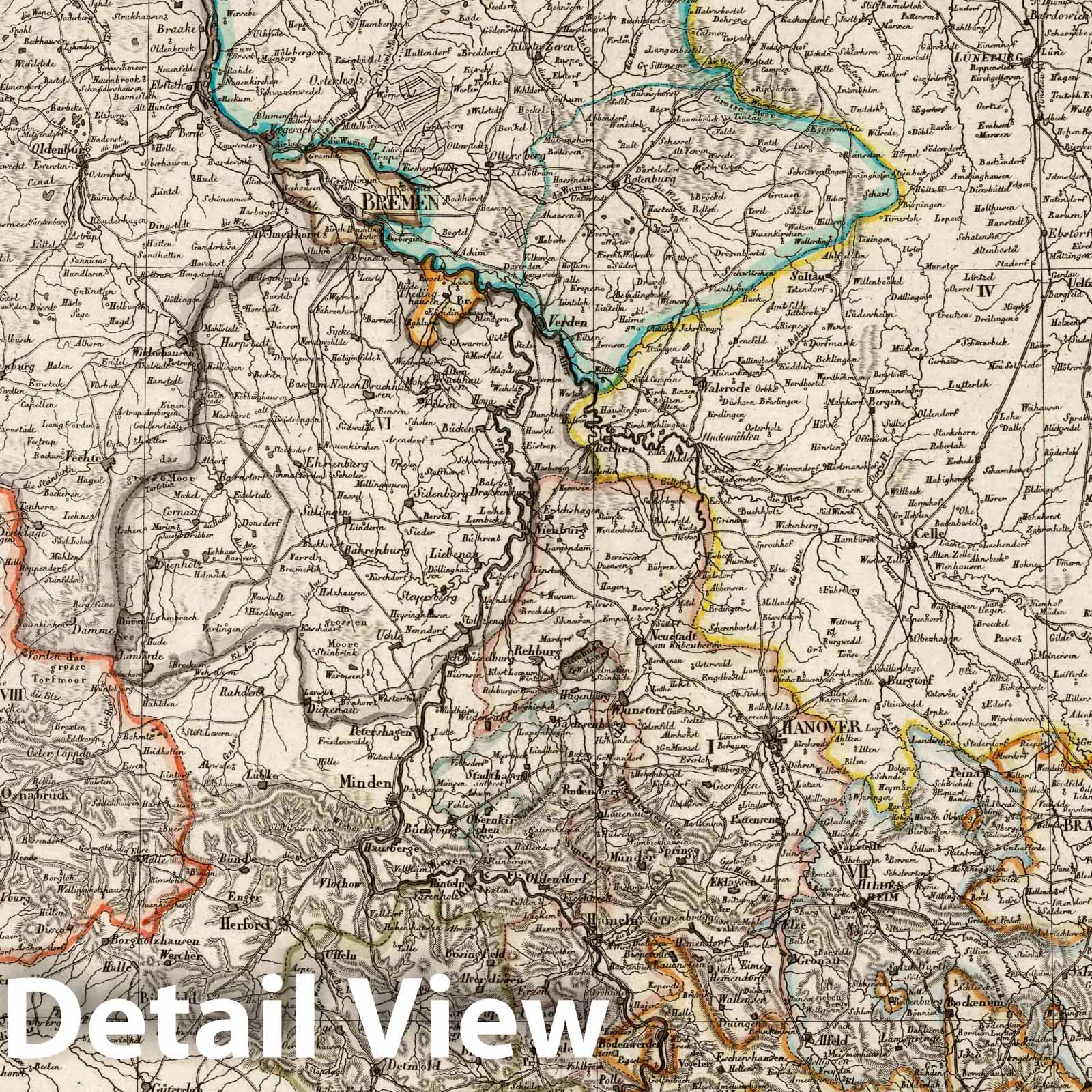 Historic Map : 1817 X. Kingdom of Hanover. - Vintage Wall Art ...