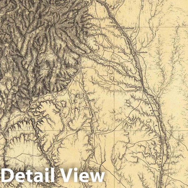 Historic Map : National Atlas - 1878 62A. Central Colorado. - Vintage ...