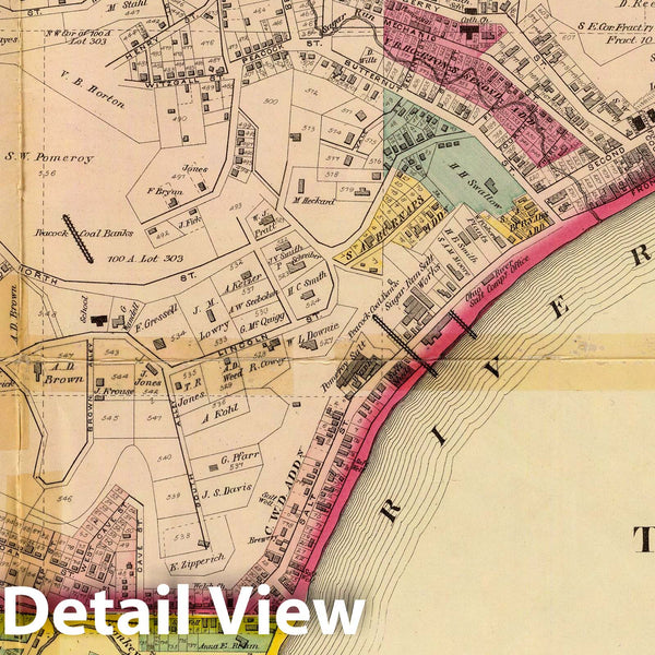Historic Map : 1877 Third & fourth wards of Pomeroy, Meigs Co, Ohio ...